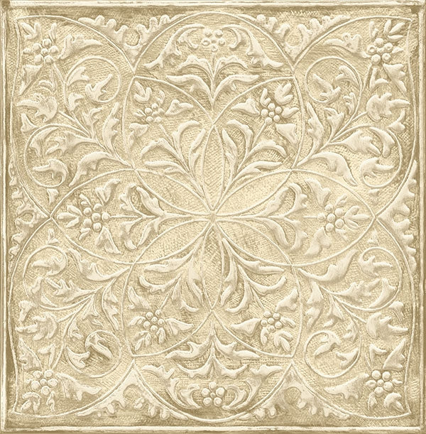 Villa Toscana Vanilla Wall and Ceiling Tiles on Unpasted Wallpaper ...