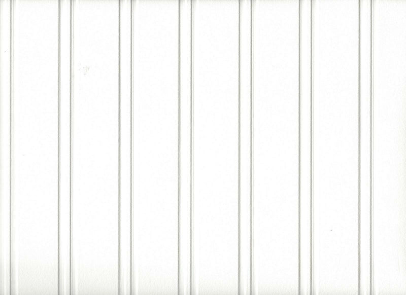 White Paintable Bead Board / Beadboard Textured Prepasted Wallpaper 497 ...