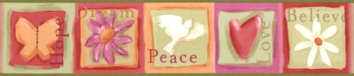 Brightly Colored Inspirational Wallpaper Border - All 4 Walls Wallpaper