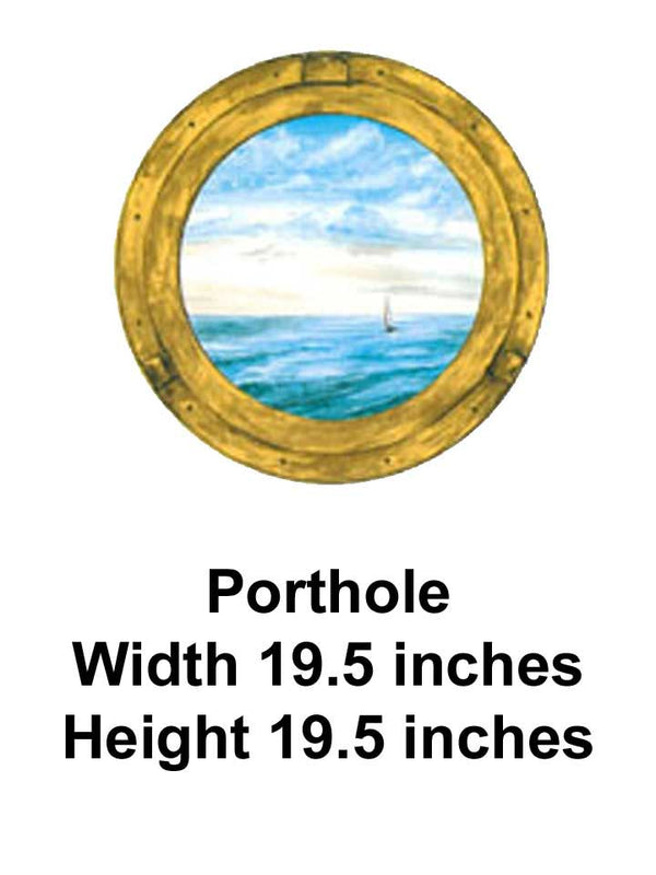 Porthole Window Prepasted Wallpaper Mural OA4576M - All 4 Walls Wallpaper